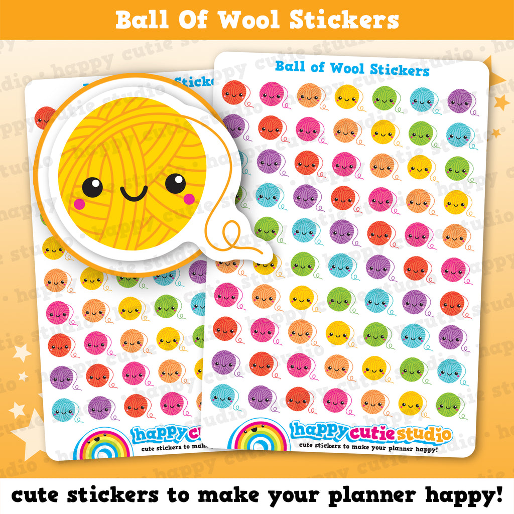 70 Cute Ball of Wool/Yarn Planner Stickers – HappyCutieStudio