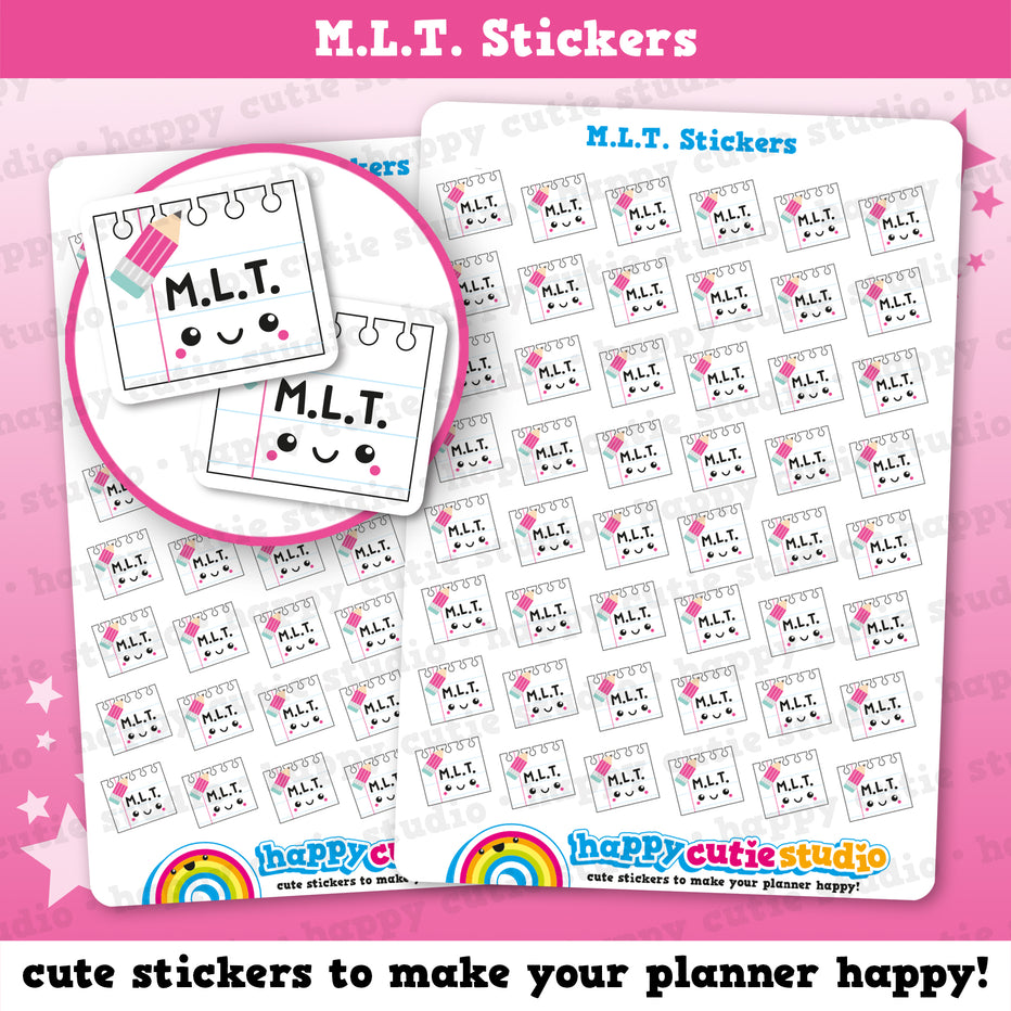 48 Cute MLT/Staff Meeting/School Planner Stickers – HappyCutieStudio