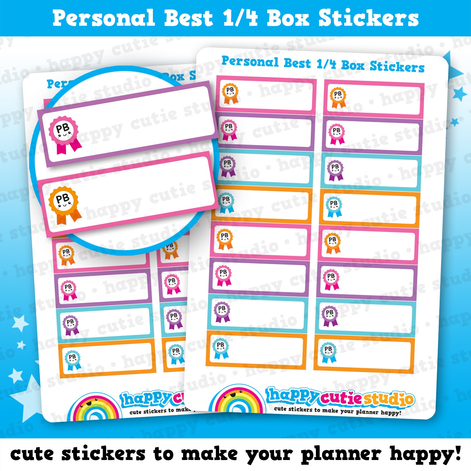 16 Cute Personal Best/PB Quarter Box Planner Stickers – HappyCutieStudio