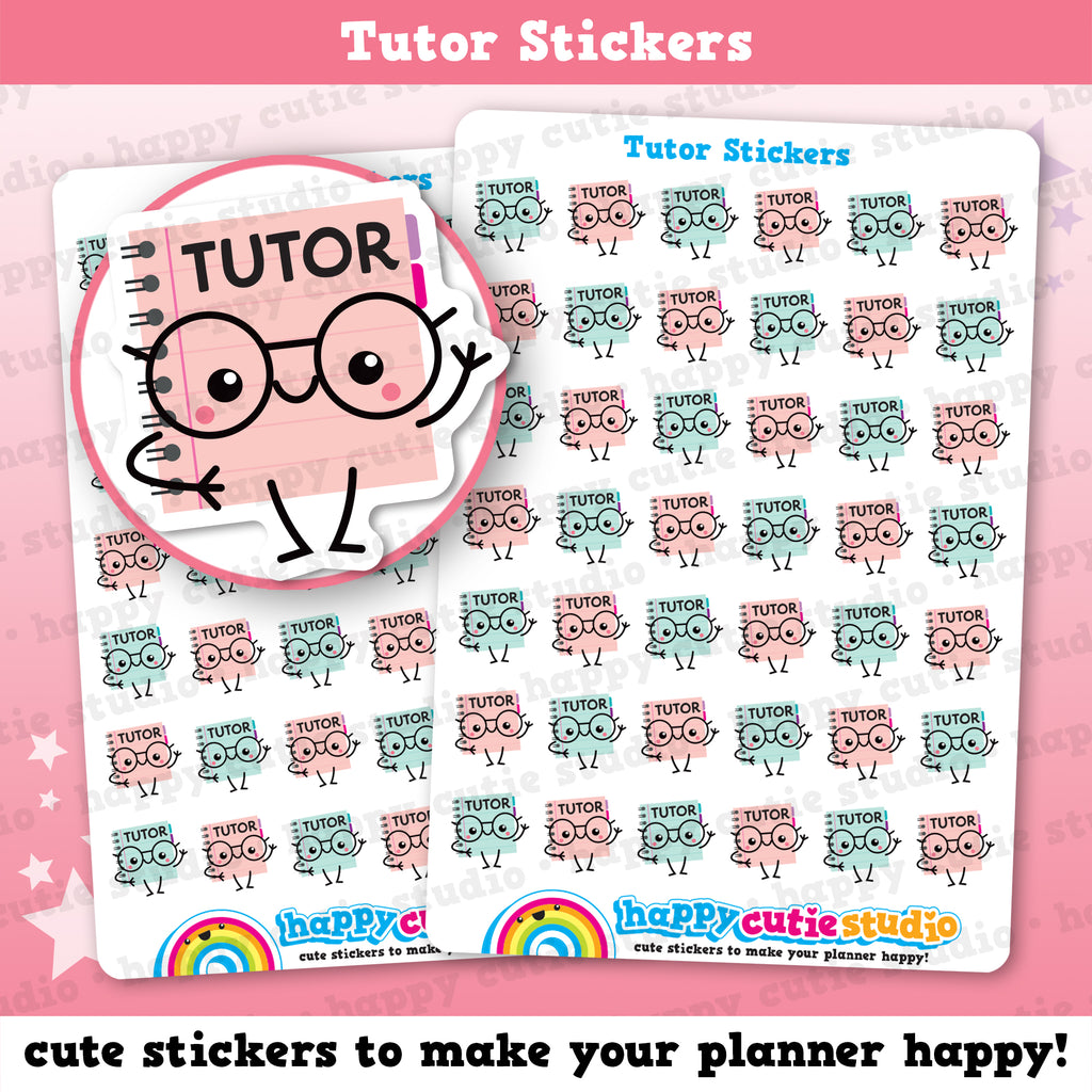 42 Cute Tutor Planner Stickers – HappyCutieStudio