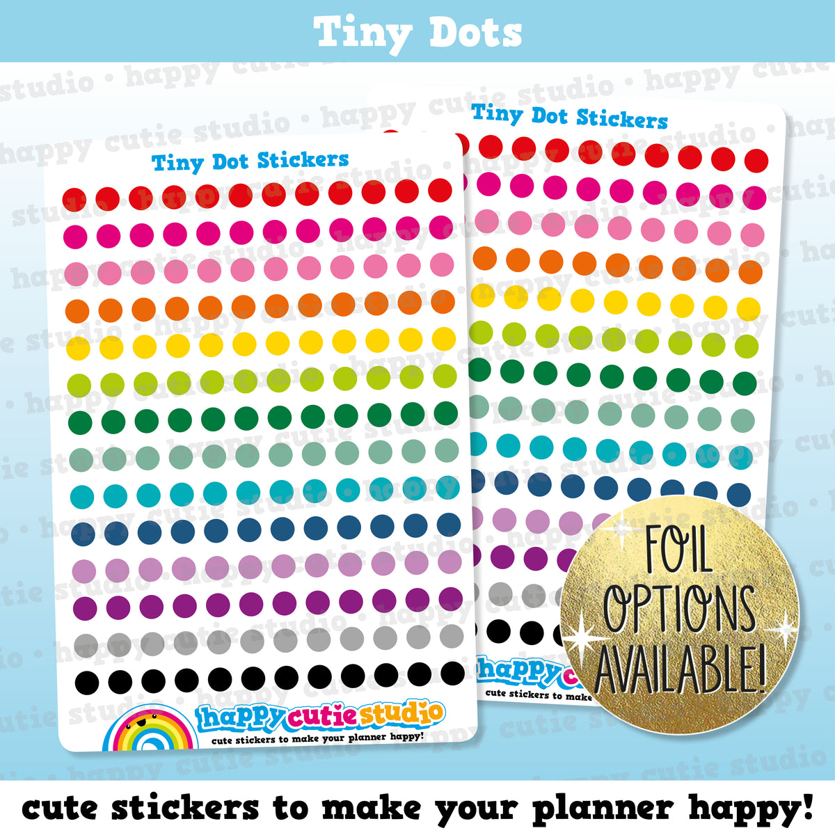 168 Cute Colourful Tiny Dots/Functional/Practical Planner Stickers ...